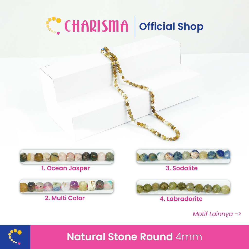 Jual Charisma Natural Stone - Stone Beads / Manik Batu Alam 4mm | Shopee Indonesia
