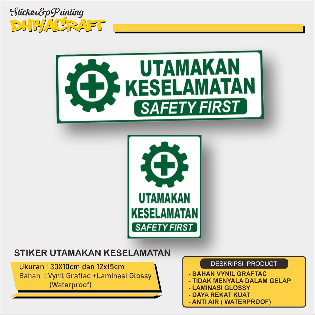 Jual STIKER K3 UTAMAKAN KESELAMATAN SAAT BEKERJA | Shopee Indonesia