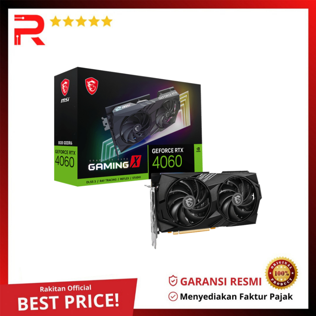 Jual VGA MSI GeForce RTX 4060 8GB GDDR6 - Gaming X 8G | Shopee Indonesia