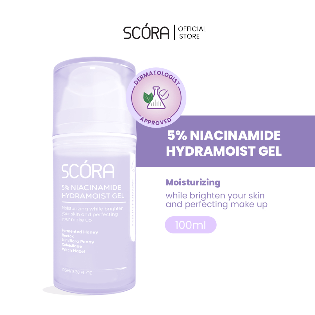 Jual SCORA 5% Niacinamide Hydramoist Gel 100ml Pelembab Wajah yang Mencerahkan Kulit Memperbaiki ...