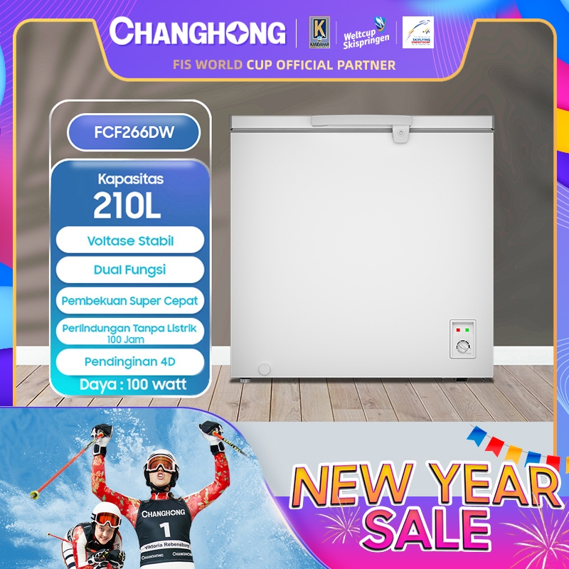 Jual Changhong Chest Freezer Kapasitas 210 Liter - FCF266DW White ...