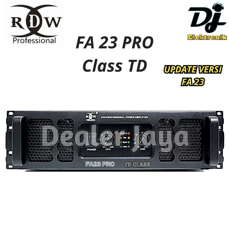 Jual Power Amplifier RDW FA 23 / FA23 PRO Class TD - 2 channel | Shopee ...