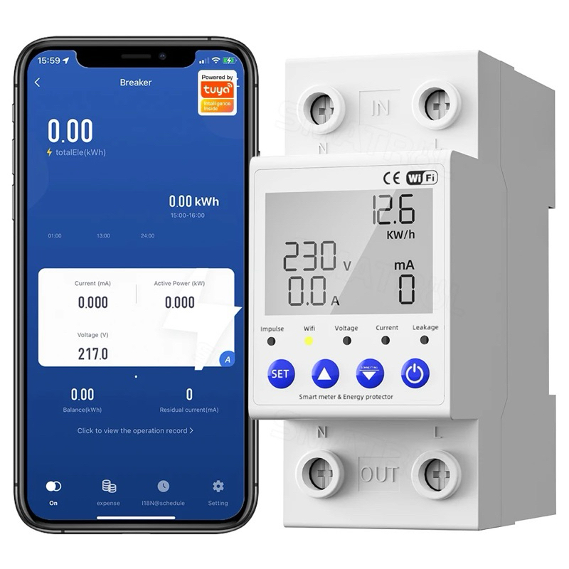 Jual SMATRUL 63A MCB Circuit Breaker Timer WIFI Smart Switch TUYA ...
