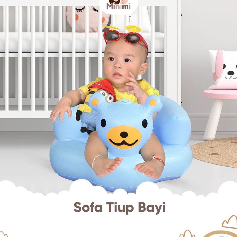 Jual Baru Minimi Kursi Pompa Sofa Tiup Bayi Motif Bear | Shopee Indonesia