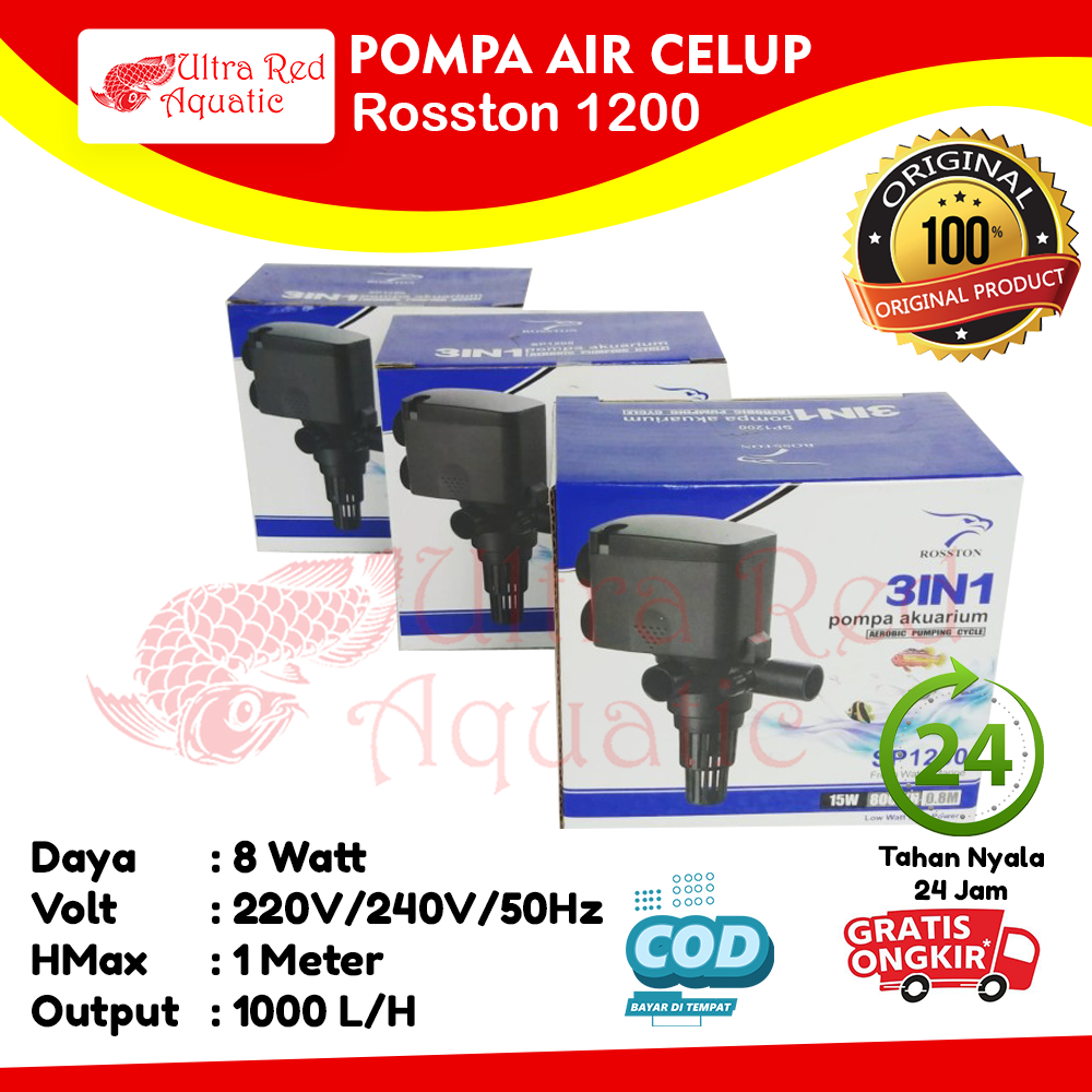 Jual Rosston Pompa Aquarium Sp-1200 Sp 1200 Power Head Aquascape ...