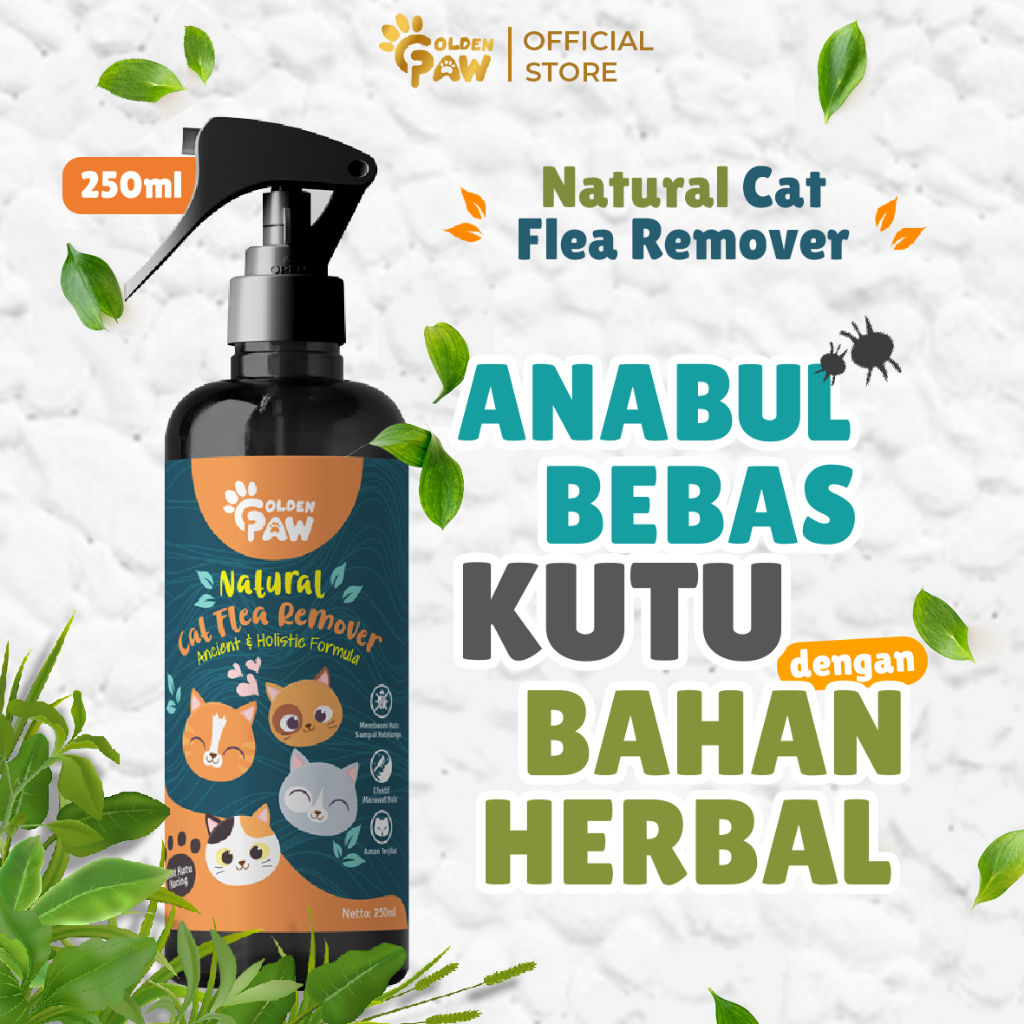 Jual Golden Paw - Natural Cat Flea Remover Obat Spray Premium Pembasmi ...