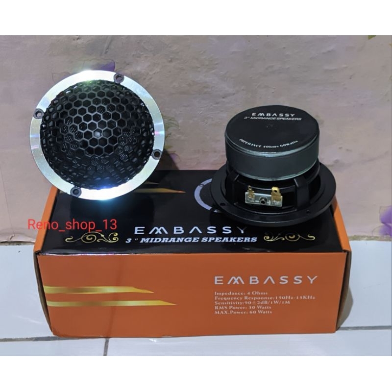 Jual Speaker midrange embassy 3inch Ram cocok untuk semua jenis pilar ...