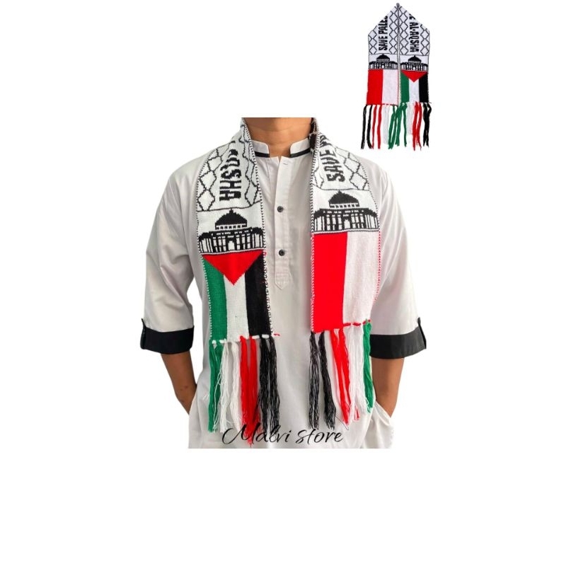 Jual SYAL PALESTINE / SYAL RAJUT PALESTINE | Shopee Indonesia