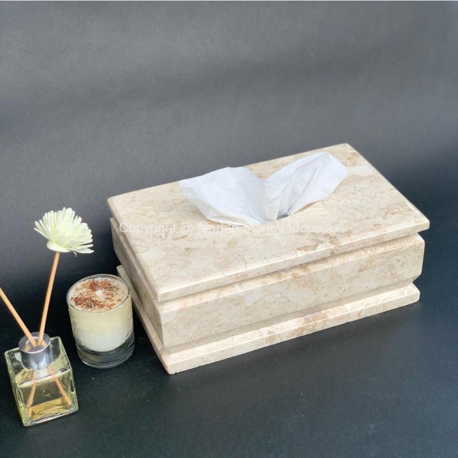 Jual Tempat Tisu Tissue Marmer KOTAK TISU MARMER CREAM TUA Marble ...