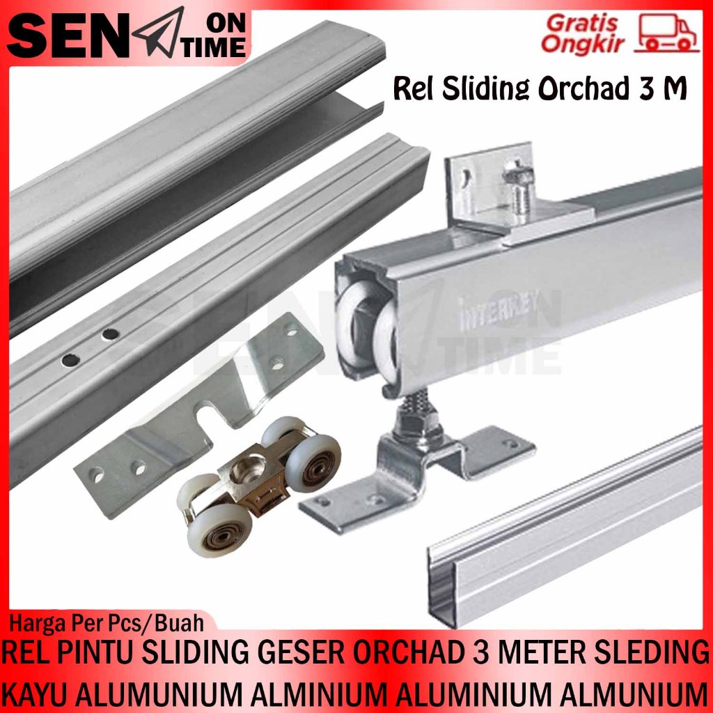 Jual Orchard Sleding Rel Pintu Sliding Geser Orchad 1.8m 1.6m 2.4m 3m Galvanis Galpanis 3 M 3M ...