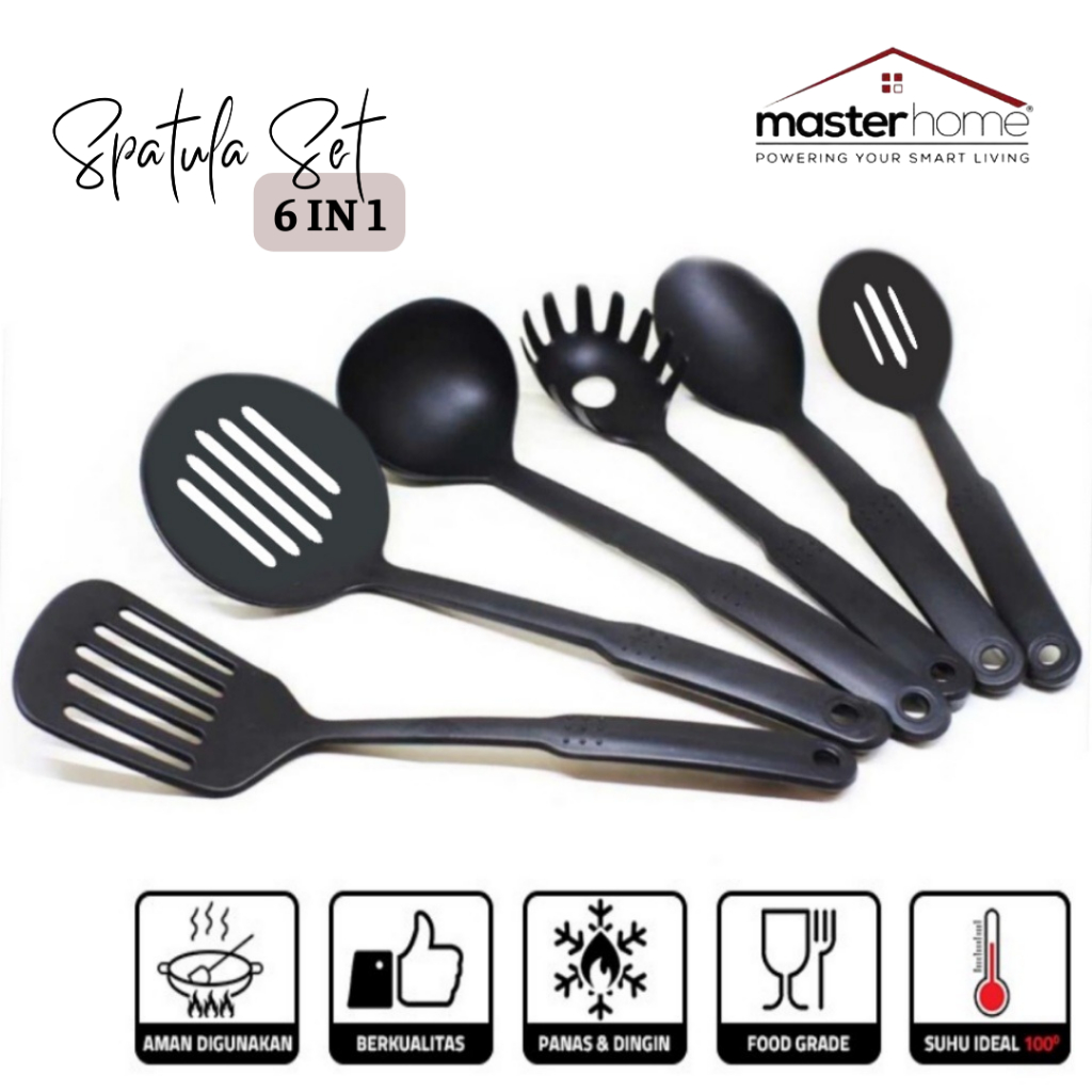 Jual Masterhome Spatula Set Isi 6pcs Sodet Sutil Saringan Centong Sayur ...