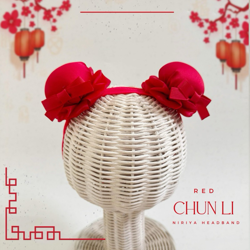 Jual Chunli Bandana Imlek | Headband Bayi Chun Li CNY | Bando Jepit ...