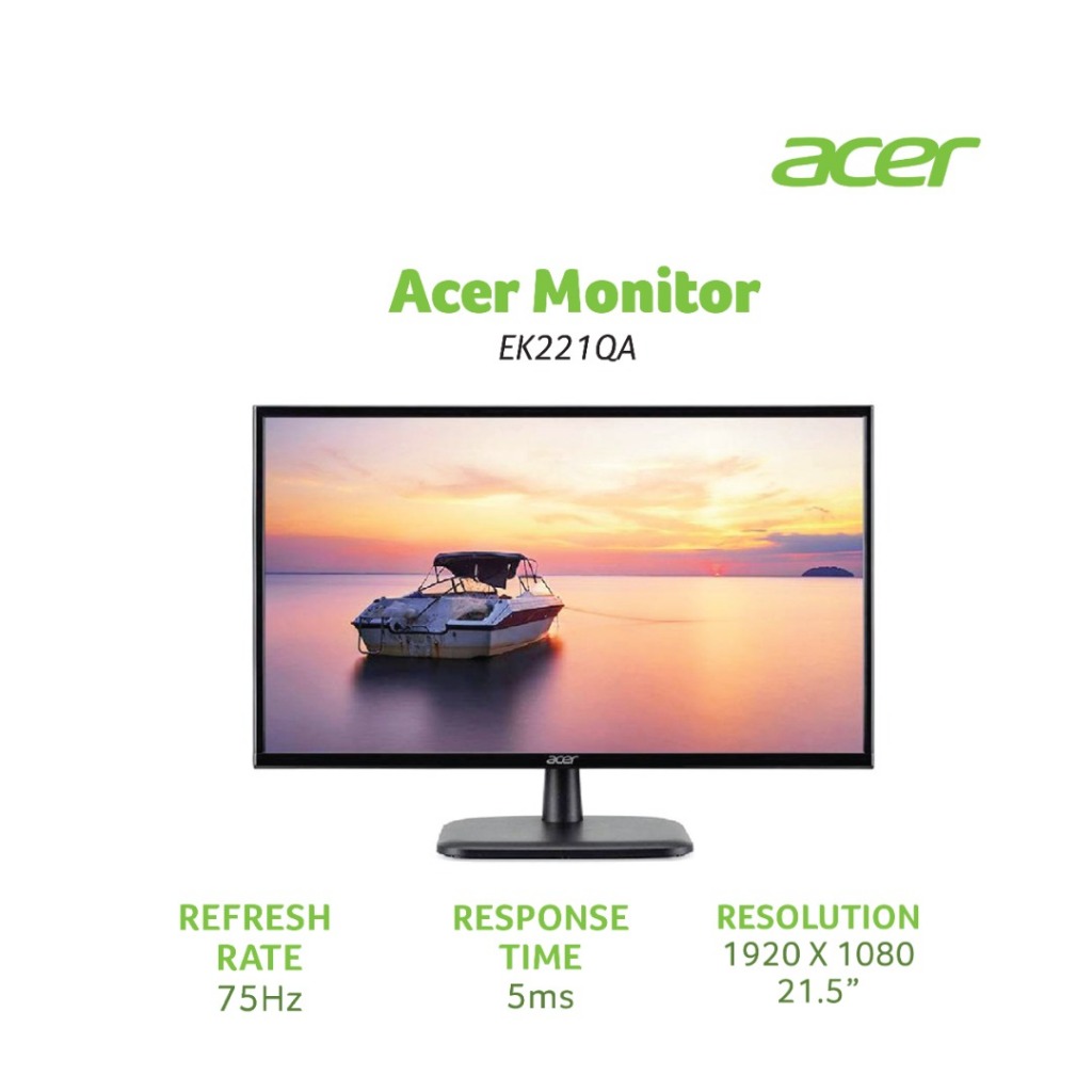 Jual Monitor LED Acer EK221QH 22" 1080p FHD 100Hz VGA HDMI VESA ...