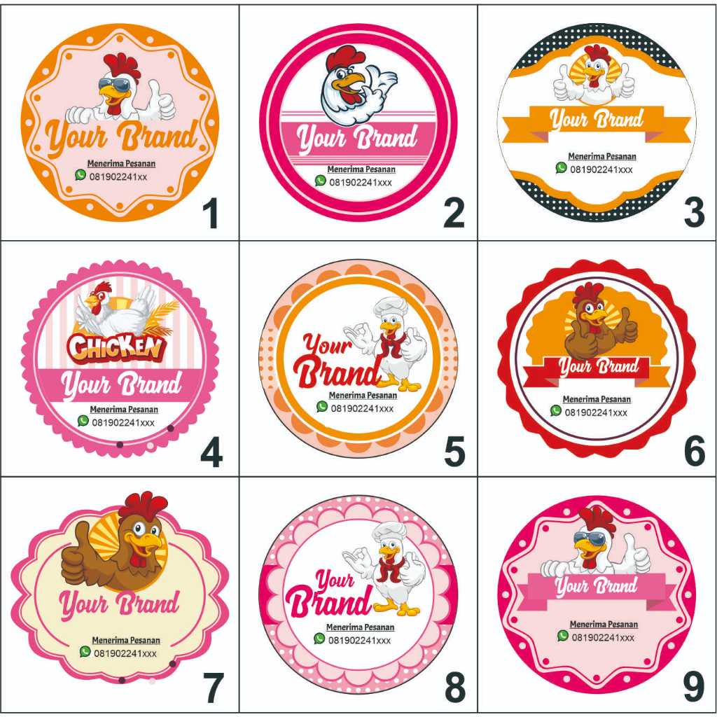 Jual stiker kemasan ayam geprek - label kemasan ayam goreng - stiker ...