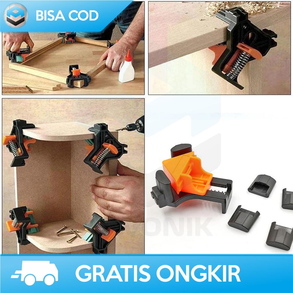 Jual CORNER CLAMP PENJEPIT SUDUT KAYU 90 DERAJAT KLEM JEPITAN SUDUT ...