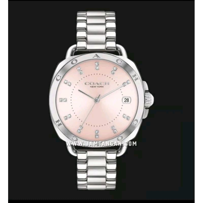 Jual Coach Greyson 14504156 Ladies Pink Dial Stainless Steel Strap ...