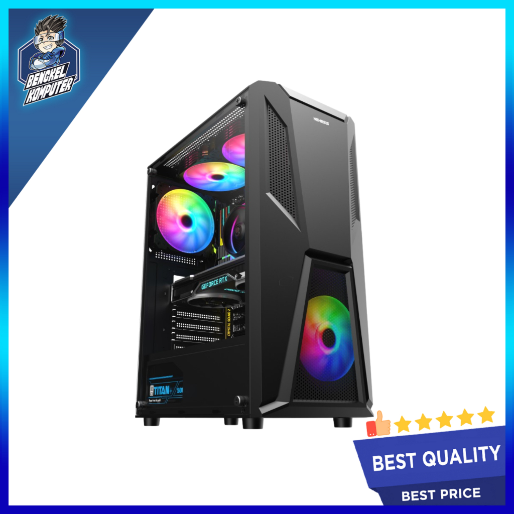 Jual CASING PC NYK NEMESIS T33 TRITON BLACK INCLUDE 4 FAN RGB | Shopee ...