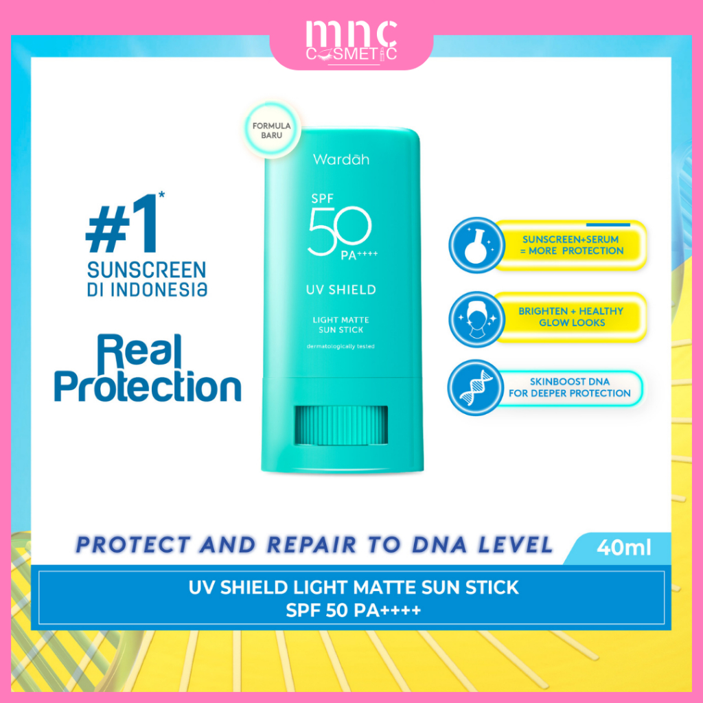 Jual WARDAH UV SHIELD LIGHT MATTE SUN STICK 22 GR SPF 50 PA ...