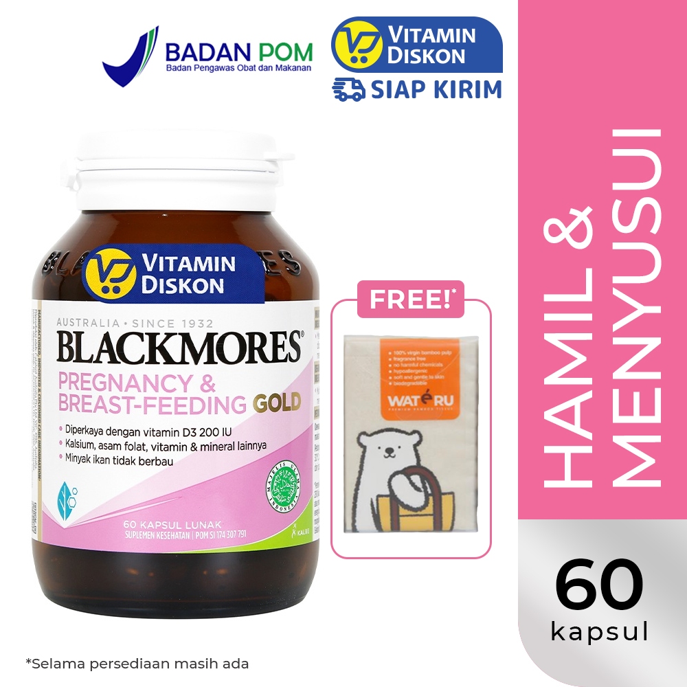 Jual Blackmores Pregnancy And Breastfeeding Gold BPOM Kalbe 60 Caps ...