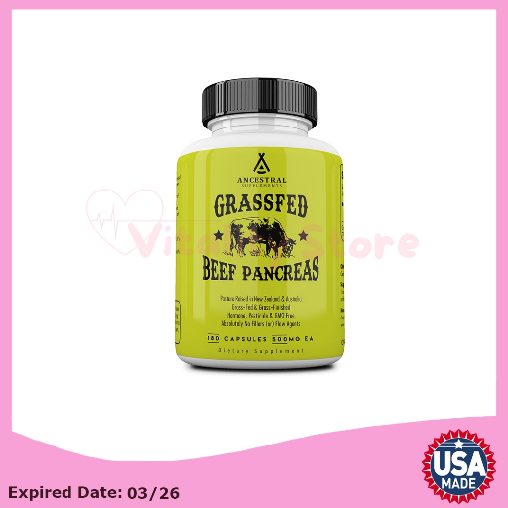 Jual Grass Fed Desiccated Beef Pancreas Ancestral Supplements 180 ...