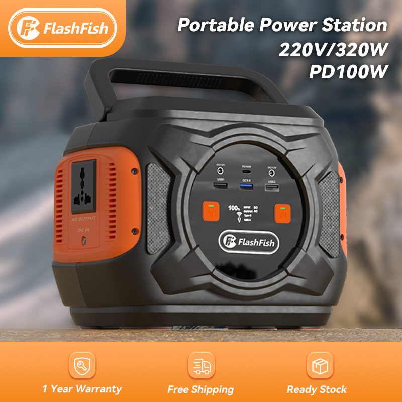 Jual 320W 292Wh | FlashFish Portable Power Supply 80000mAh Wireless Charging Powerbank Power ...