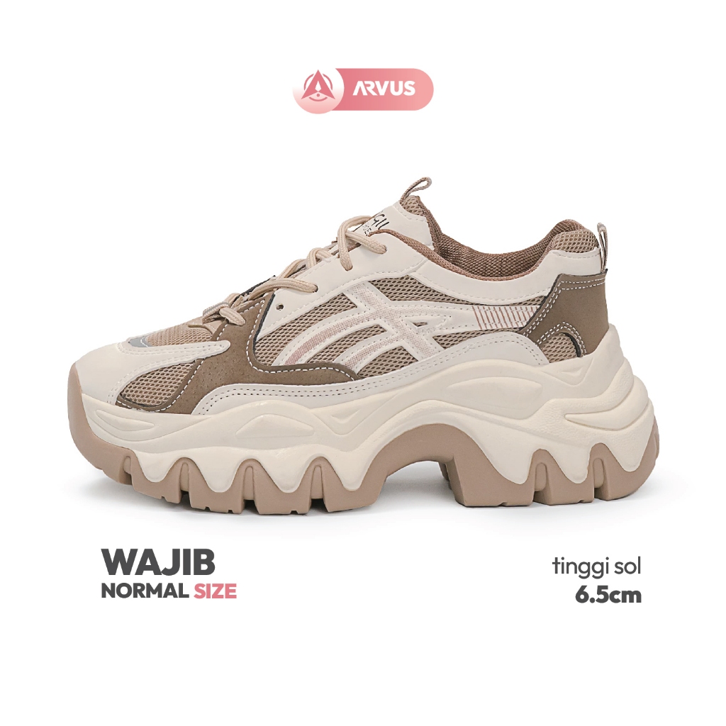 Jual Arvus Fenja Sepatu Sneakers Tinggi Wanita Sepatu Bolu Platform ...