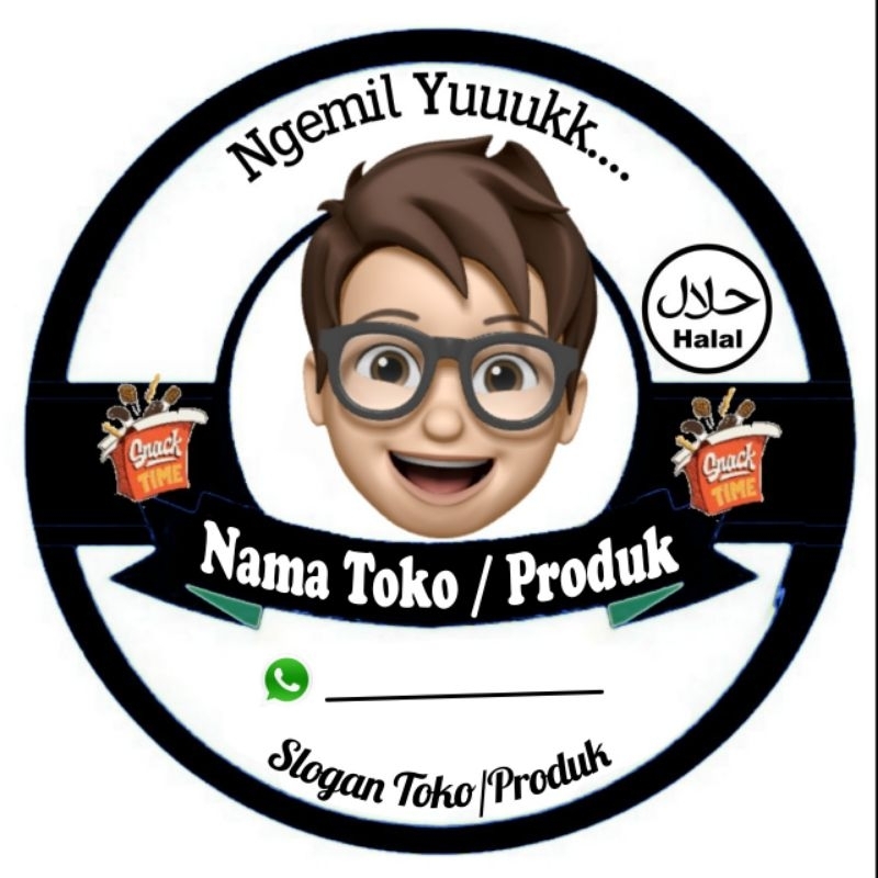 Jual (MINIMAL ORDER 100 PCS) STIKER PRODUK CEMILAN,MAKANAN, ATAU SNACK ...