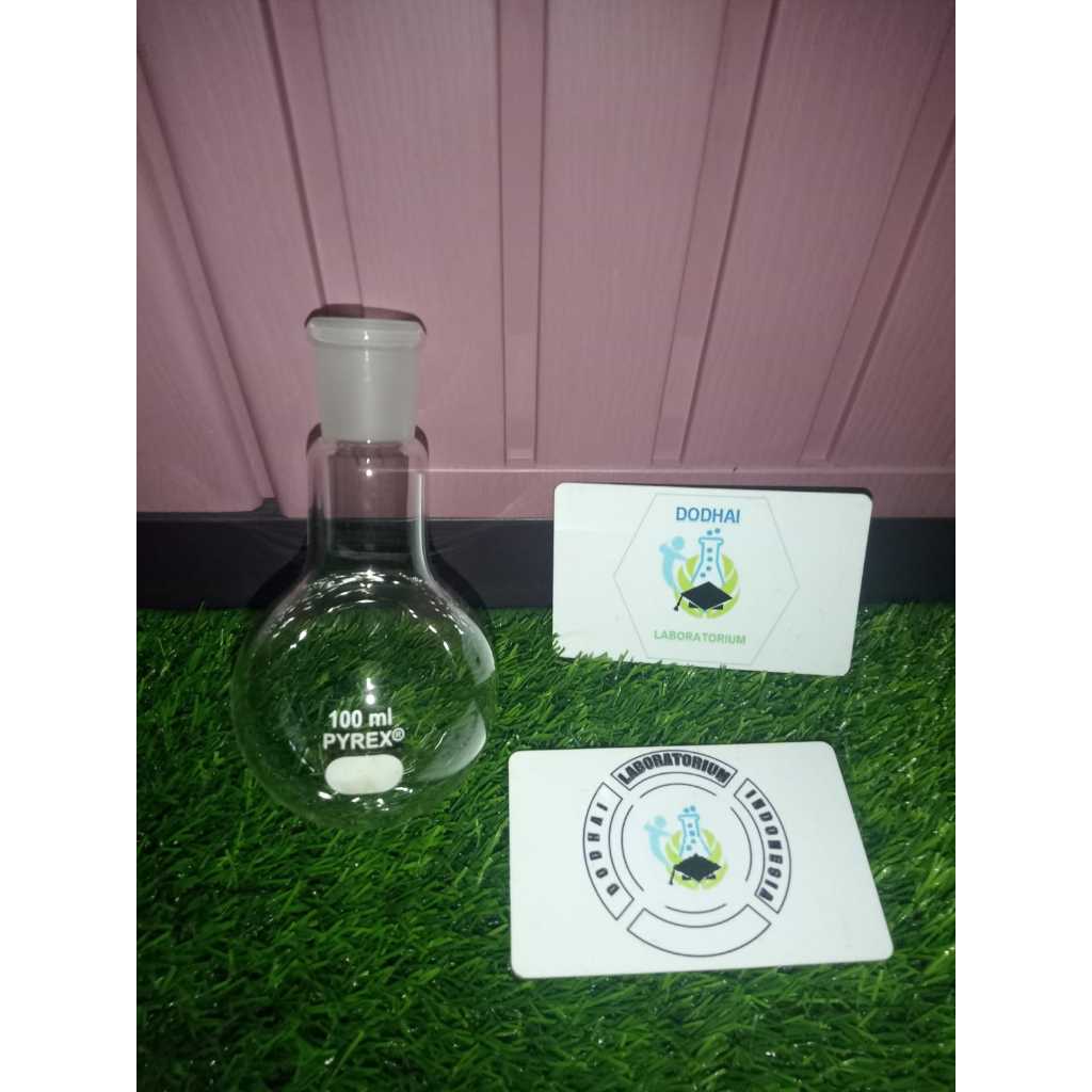 Jual Labu Destilasi 100 ml, Boiling flask 100 ml, Pyrex, Labu didih ...