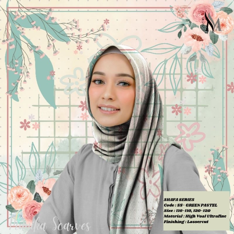 Jual MANIKA SCARVES - SHAFA SERIES HIJAB SEGIEMPAT SUBLIM PRINTING ...