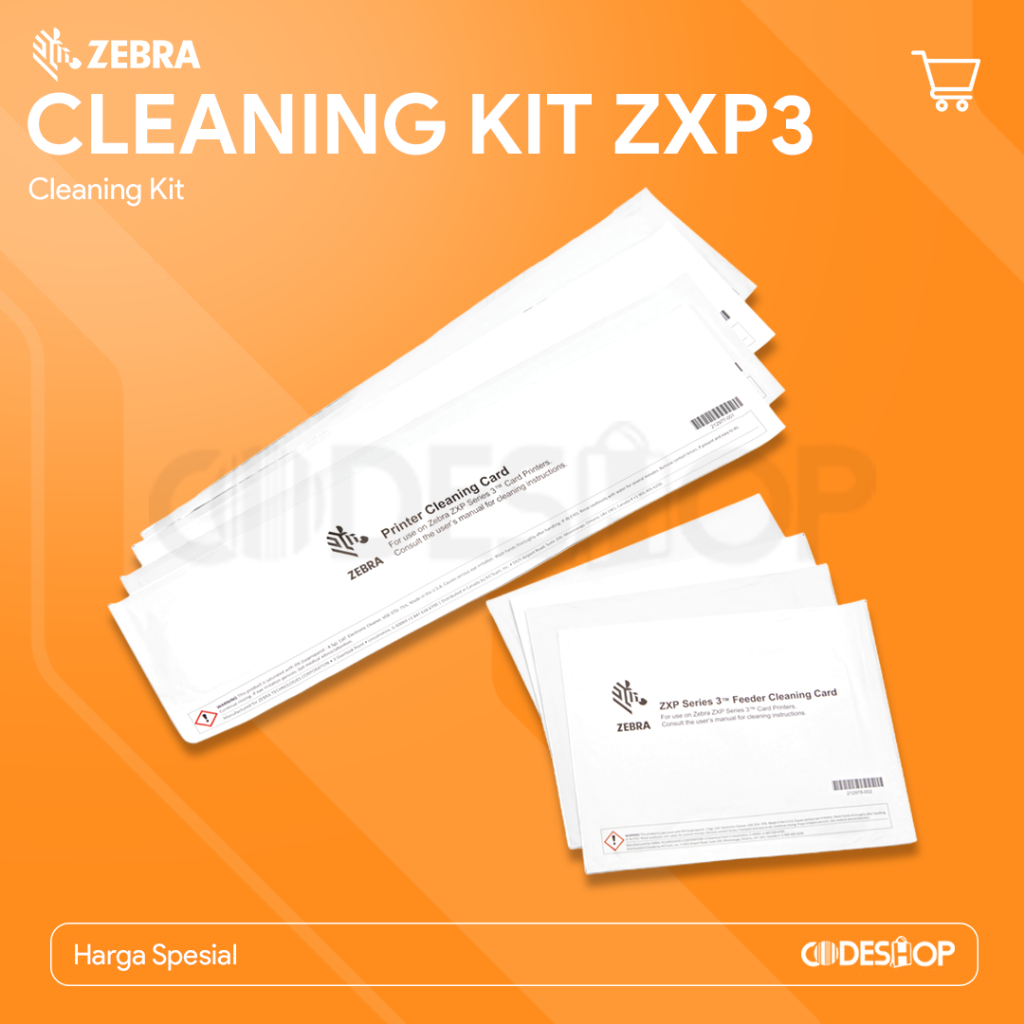 Jual CLEANING KIT ID CARD PRINTER ZEBRA ZXP SERIES 3 | ZXP3 | ZXP 3 ...