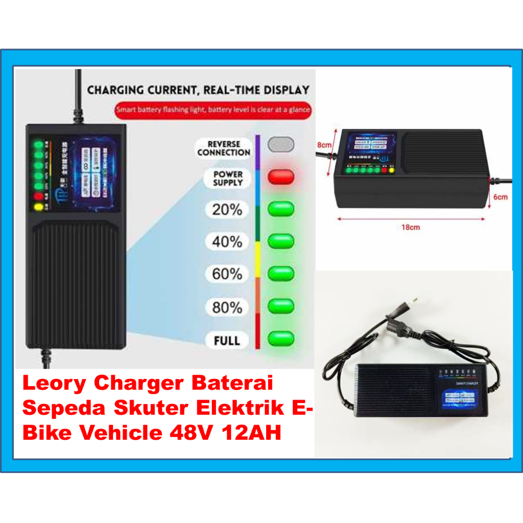 Jual ALAT Charger Sepeda Listrik 48V 12AH / Universal Charger Motor Listrik / Baterai Selis ...