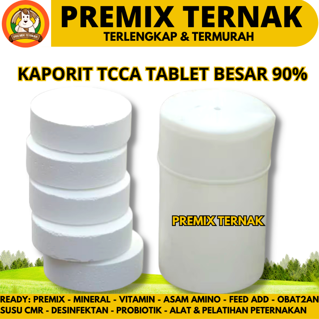Jual KAPORIT TABLET BESAR TCCA 90% 1 KG - Chlorine Tablet Obat Kolam ...