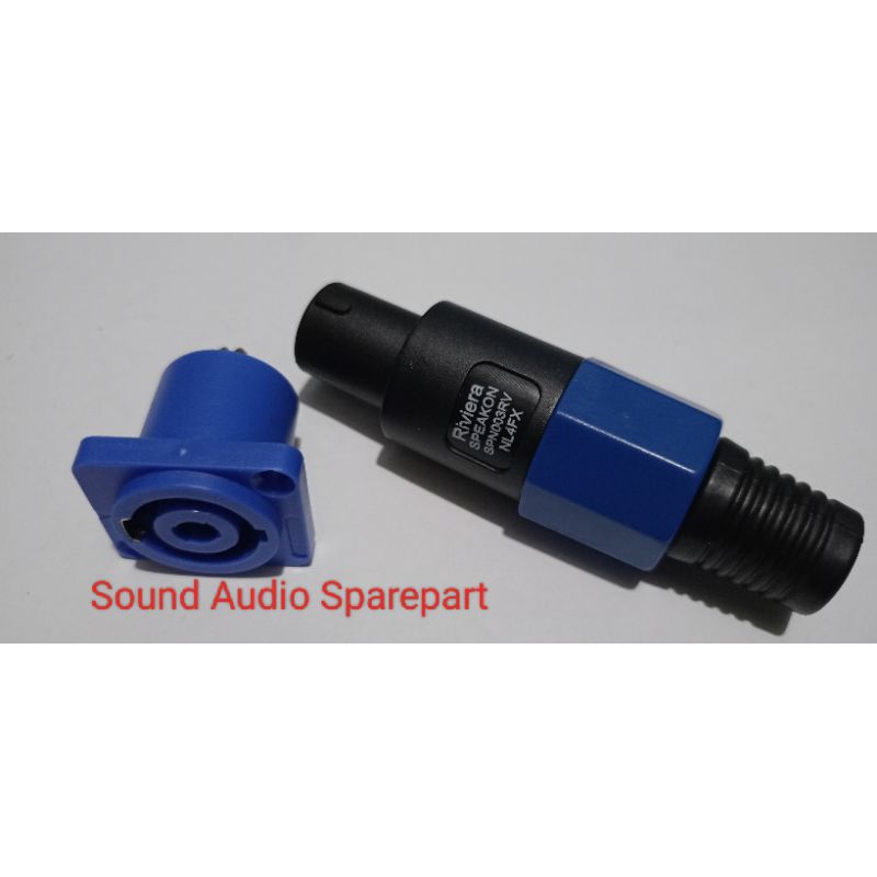 Jual JACK SPICON SATU SET.. JACK SPIKON + SOKET SPIKON MURAH.. BIRU ...