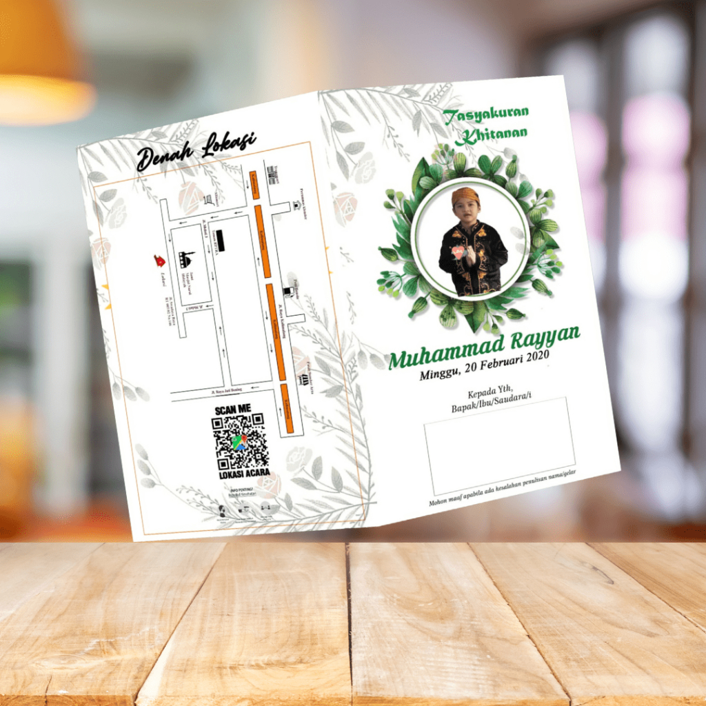 Jual cetak PRINT undangan sunat khitanan proses cepat minimum order 50 ...