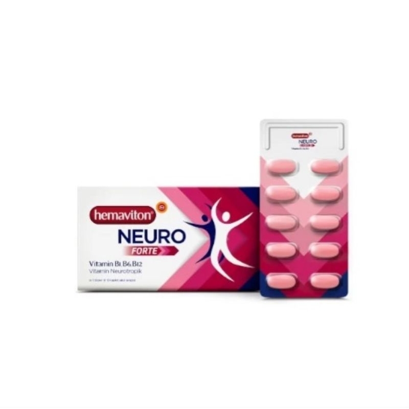 Jual Hemaviton neuro forte suplemen vitamun neurotropik B1, B6, B12 1 ...