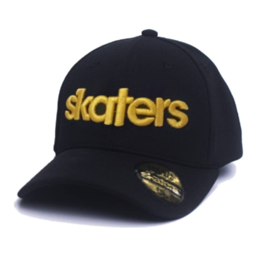 Jual TOPI BUILT UP SKATERS WL057 HITAM EMAS | Shopee Indonesia