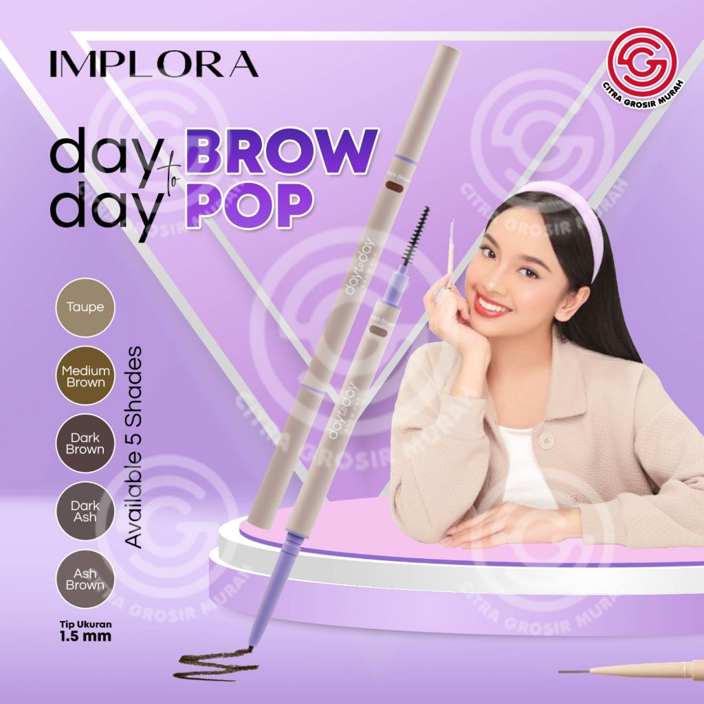 Jual Implora Day To Day Series Brow Pop 0.08gr || Pensil Alis Implora ...