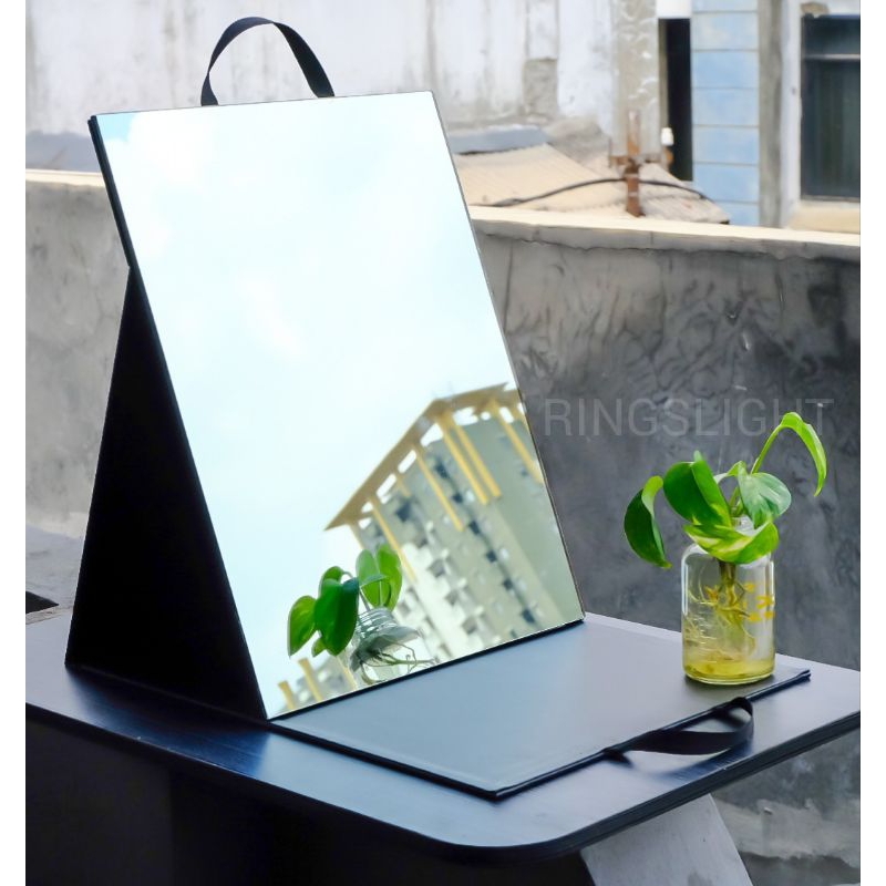 Jual FOLDING MIRROR KACA RIAS MUA CERMIN FRAMELESS | Shopee Indonesia
