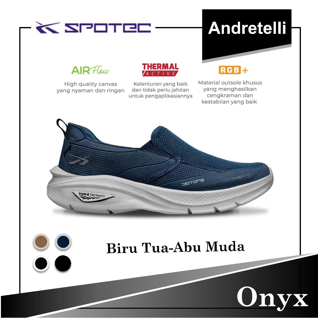 Jual SPOTEC ONYX Sepatu Walking BIRU TUA / ABU MUDA | Shopee Indonesia