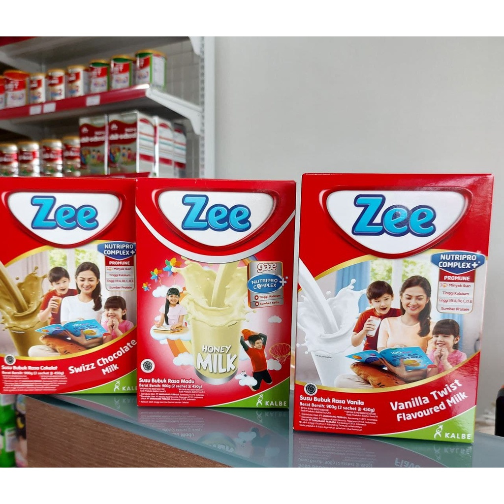Jual Zee Reguler Honey Milk / Swizz Chocolate / Vanilla Twist 2x450 ...