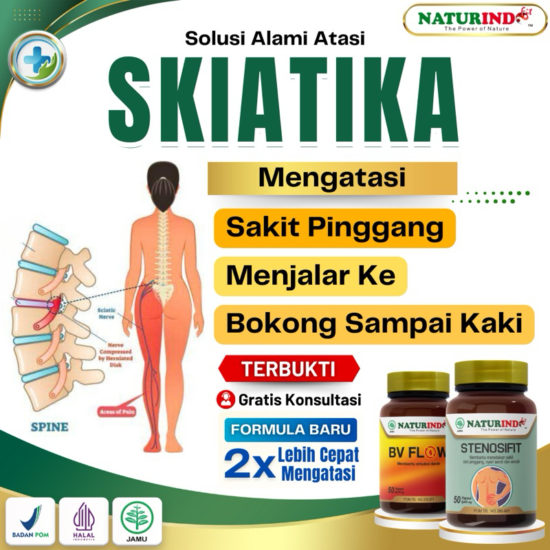 Jual STENOSIFIT Obat Sciatica Sakit Pinggang Saraf Kejepit Sakit Bokong ...