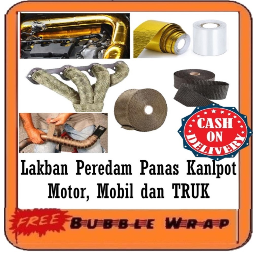 Jual Lakban Peredam Anti Panas Knalpot Motor - Exhaust Wrap Knalpot ...