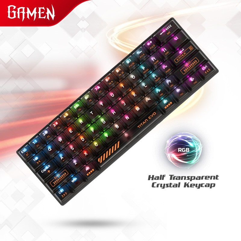 Jual GAMEN Titan Evo Mechanical Keyboard RGB Light Wireless Garansi 1 ...