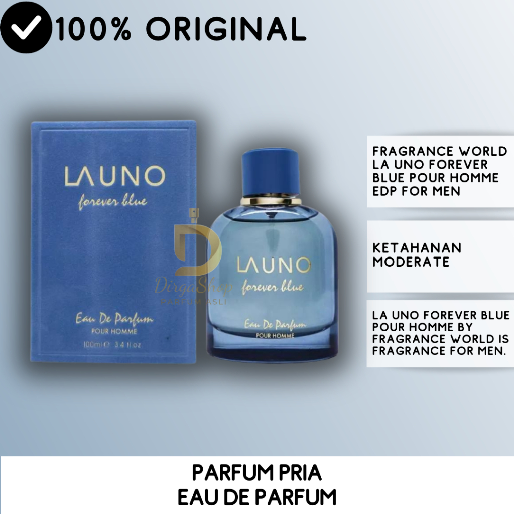 Jual Fragrance World La Uno Launo Forever Blue Pour Homme EDP For Men ...