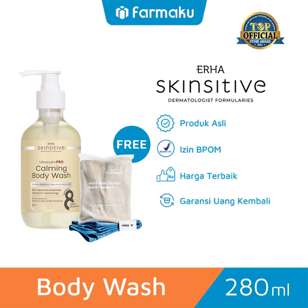 Jual Erha Skinsitive Ultracalm PRO Calming Body Wash - Sabun Kulit ...