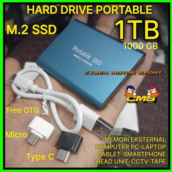 Jual external portable SSD 1TB M.2 memori PC komputer laptop | Shopee ...