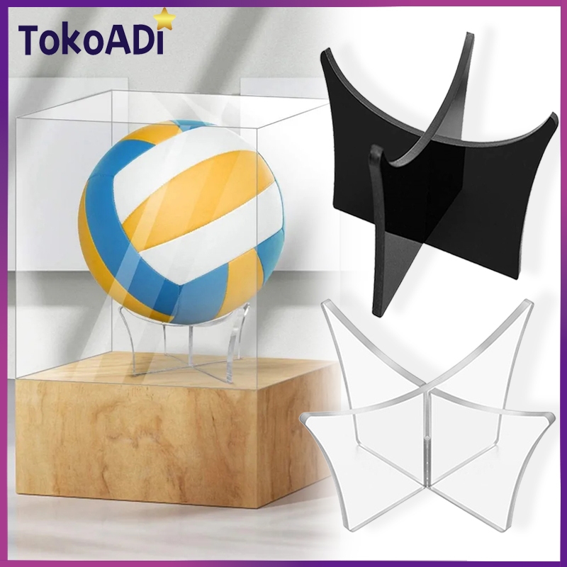 Jual Stand Display Acrylic Bola Basket Sepak Rugby Volly Bola Basket ...