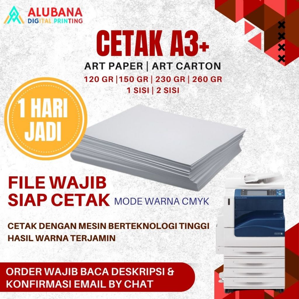 Jual CETAK A3+ MURAH / PRINT A3+ 1 SISI DAN 2 SISI / KERTAS ART PAPER ...