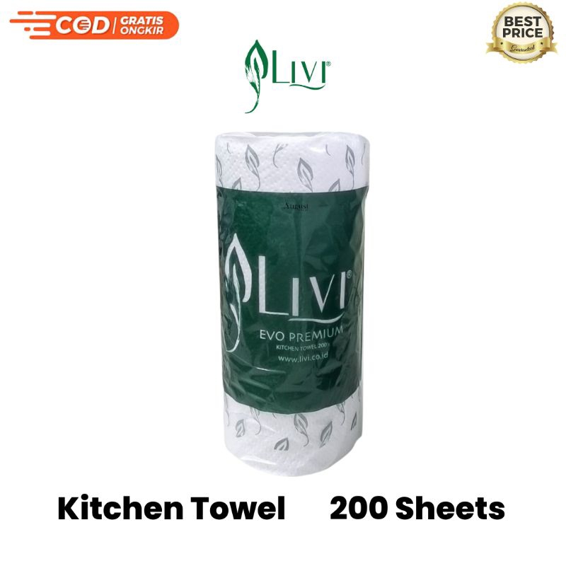 Jual Tisu Tissue Livi Kitchen Towel Isi 200 Sheets / 1 Ply / Tissue ...