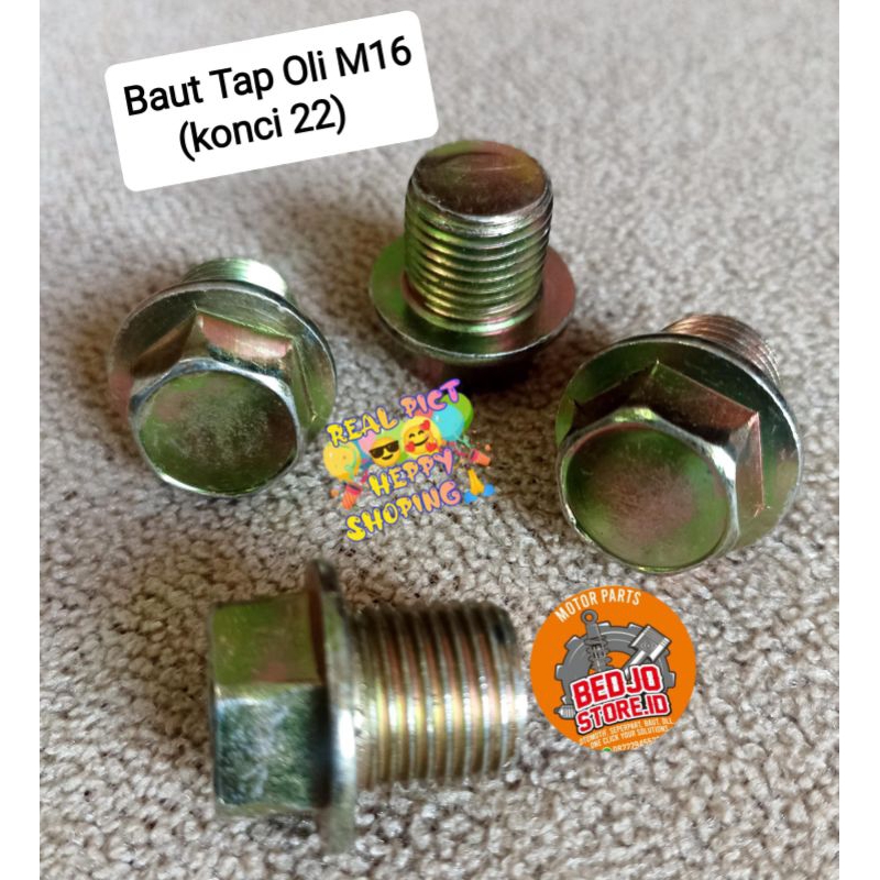 Jual BAUT TAP OLI MESIN M16 DRAT 22 KASAR/BAUTTAP OLI MESIN KARTER/BAUT ...